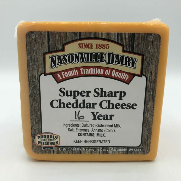 Super Super Sharp Cheddar Cheese Aged 16 Years - Nasonville Dairy